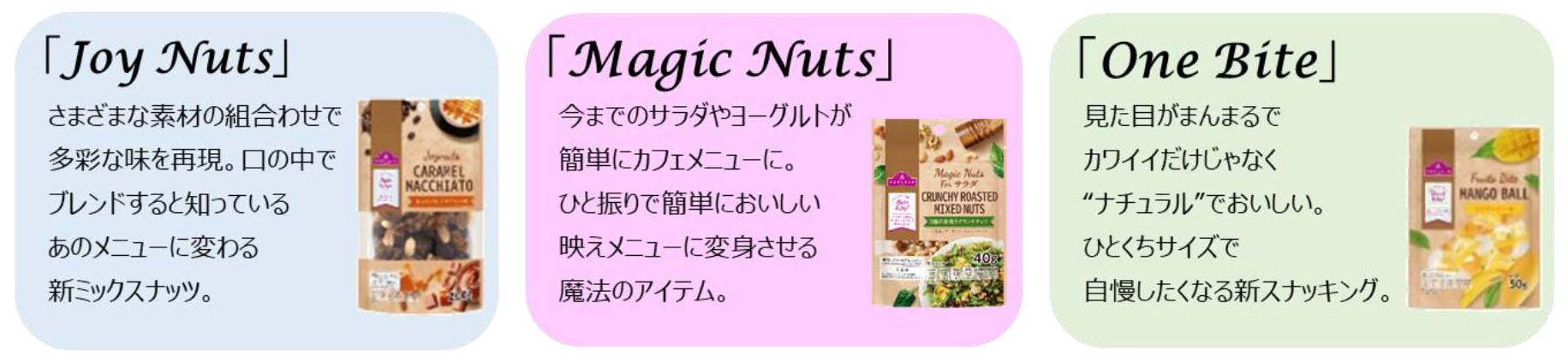 イオンが「トップバリュ Magic Nuts」5種類を新発売、サラダやデザートをひと振りで簡単においしく - 惣菜・デリ通信